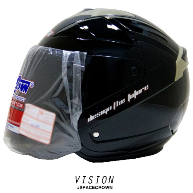 หมวกกันน็อค SPACE CROWN VISION | Shopee Thailand