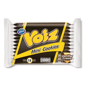 VOIZ MINI COOKIES วอยซ์ มินิคุกกี้สอดไส้ครีมวานิลลา ขนาด 30กรัม ยกกล่อง ...