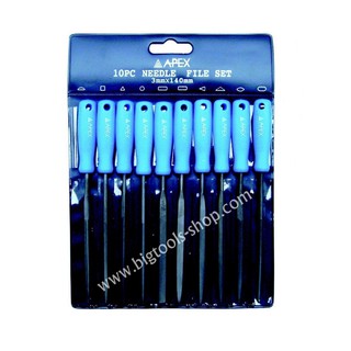 APEX : ตะไบ ชุดตะไบ 10 ชิ้น (3x140 mm.) ตะไบท้องปลิง ตะไบสี่เหลี่ยม ตะไบสามเหลี่ยม ตะไบกลม ตะไบ ...