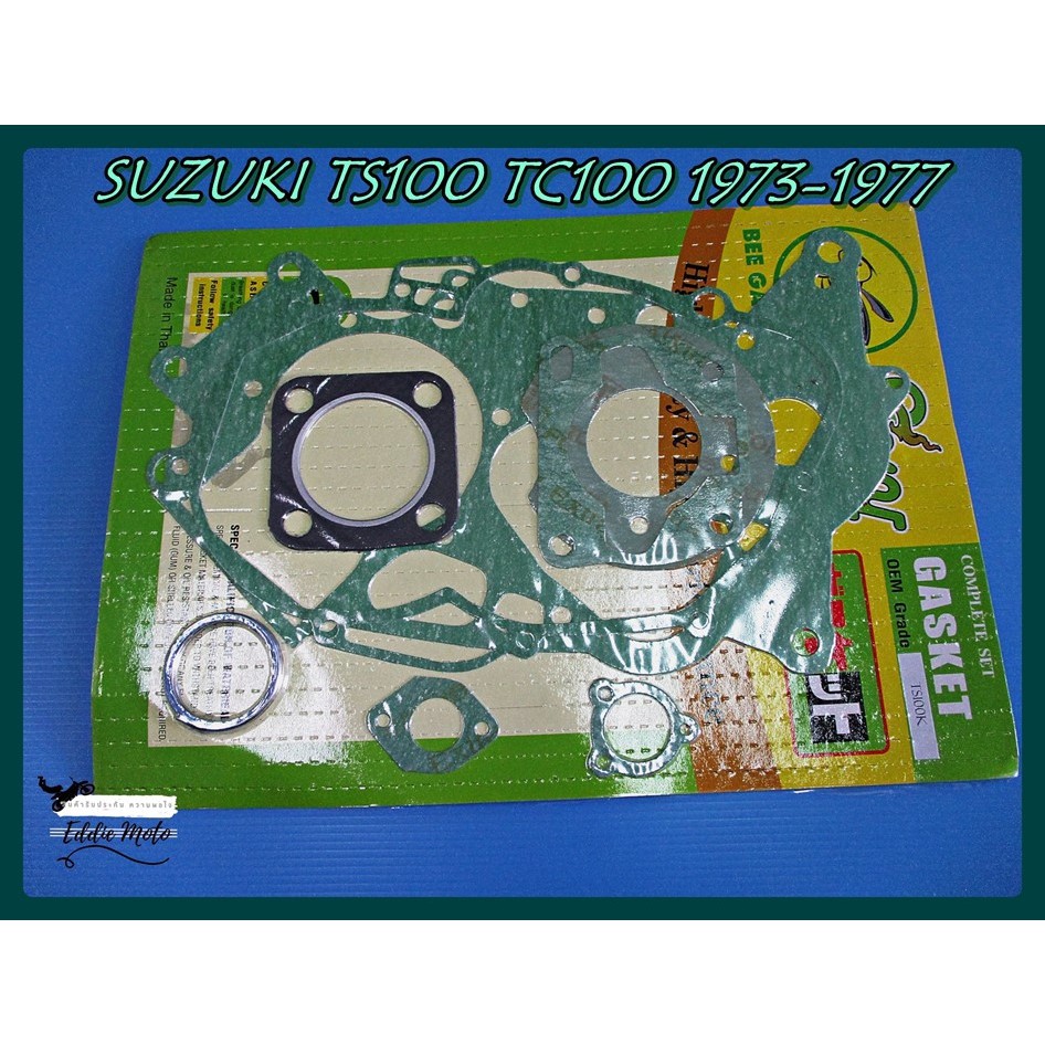 GASKET COMPLETE SET For SUZUKI TS100 TC100 (1973-1977) // ปะเก็นเครื่อง ...