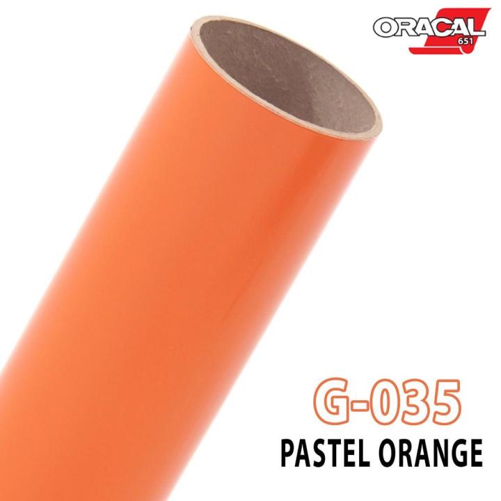สติ๊กเกอร์แร๊ปรถยนต์ มอไซค์ ORACAL651 สีส้มเงา G035 กันน้ำ กันแดด กันขี้นก ยางมะตอย ยางไม้ ...