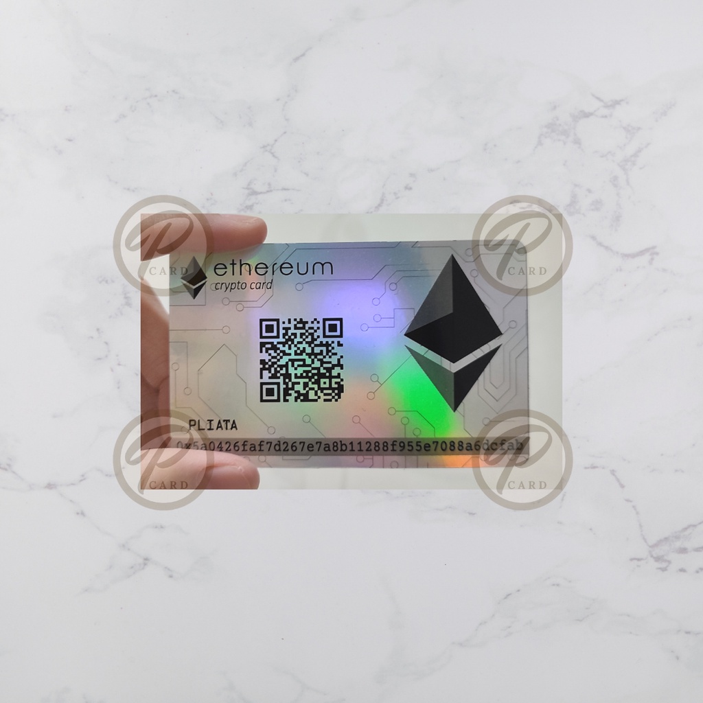 Ethereum Hologram Skin Card - ฝาครอบการ์ดสติกเกอร์ผิว - PLIATA ATM Card ...