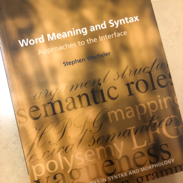 หนังสือ Word Meaning and Syntax สภาพ 99% ใหม่มาก | Shopee Thailand