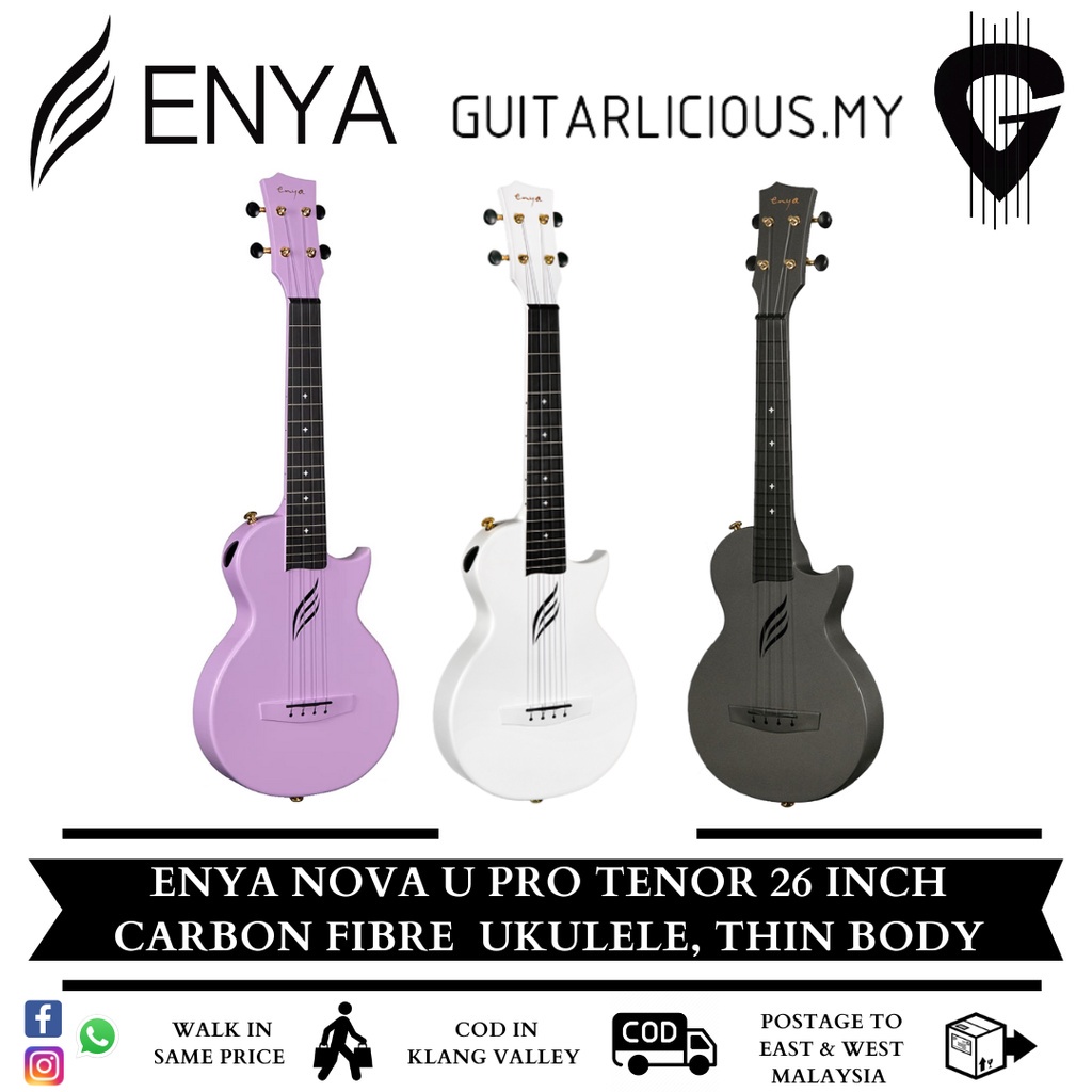 Enya NOVA U Pro Tenor อูคูเลเล่คาร์บอนไฟเบอร์ และโพลีคาร์บอเนต แบบบาง ...