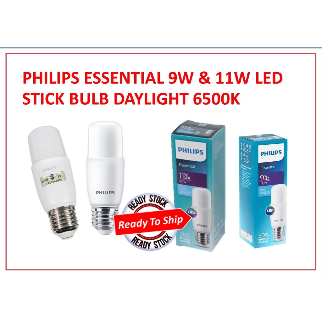 Philips Essential หลอดไฟ LED Stick 9W/11W Daylight 6500K/Warmwhite ...