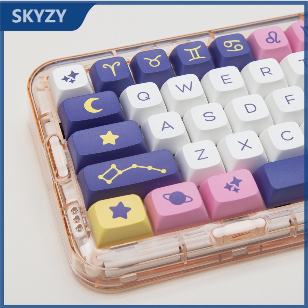 132 คีย์ Astrology Keycaps XDA Profile Constellation Space PBT Dye Sub ...