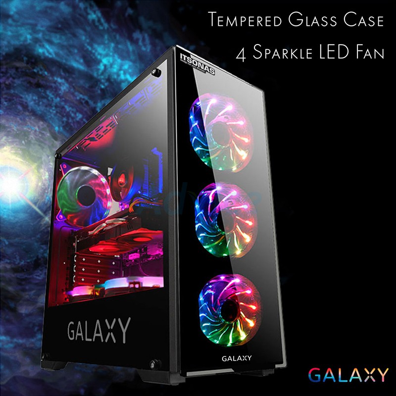 ATX Case (NP) ITSONAS Galaxy Sparkle (Black) | Shopee Thailand
