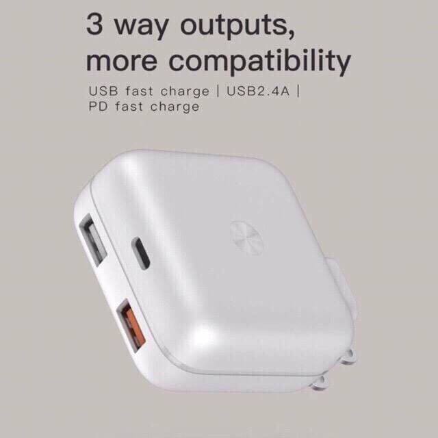 Eloop C2 หัวชาร์จ ชาร์จเร็ว หัวชาร์จเร็ว QC3.0 PD 20W Adapter USB Fast ...