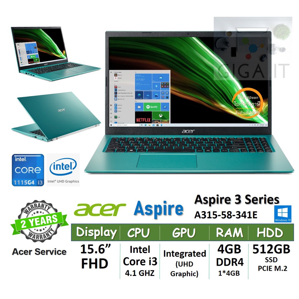 Acer Notebook Aspire 3_A315-58-341E (15.6" FHD, i3 1115G4, 4G, 512GB ...