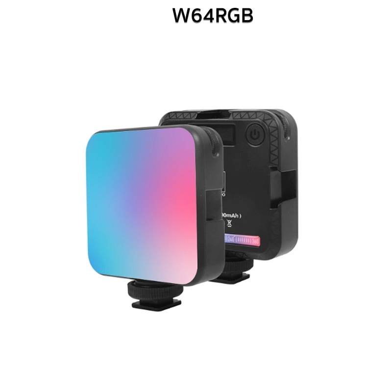 W64RGB ไฟ LED Light สำหรับถ่ายภาพ ถ่ายวิดีโอ ใช้ร่วมกับกล้อง ขนาดกะทัดรัด ปรับความชัดของแสงและ ...