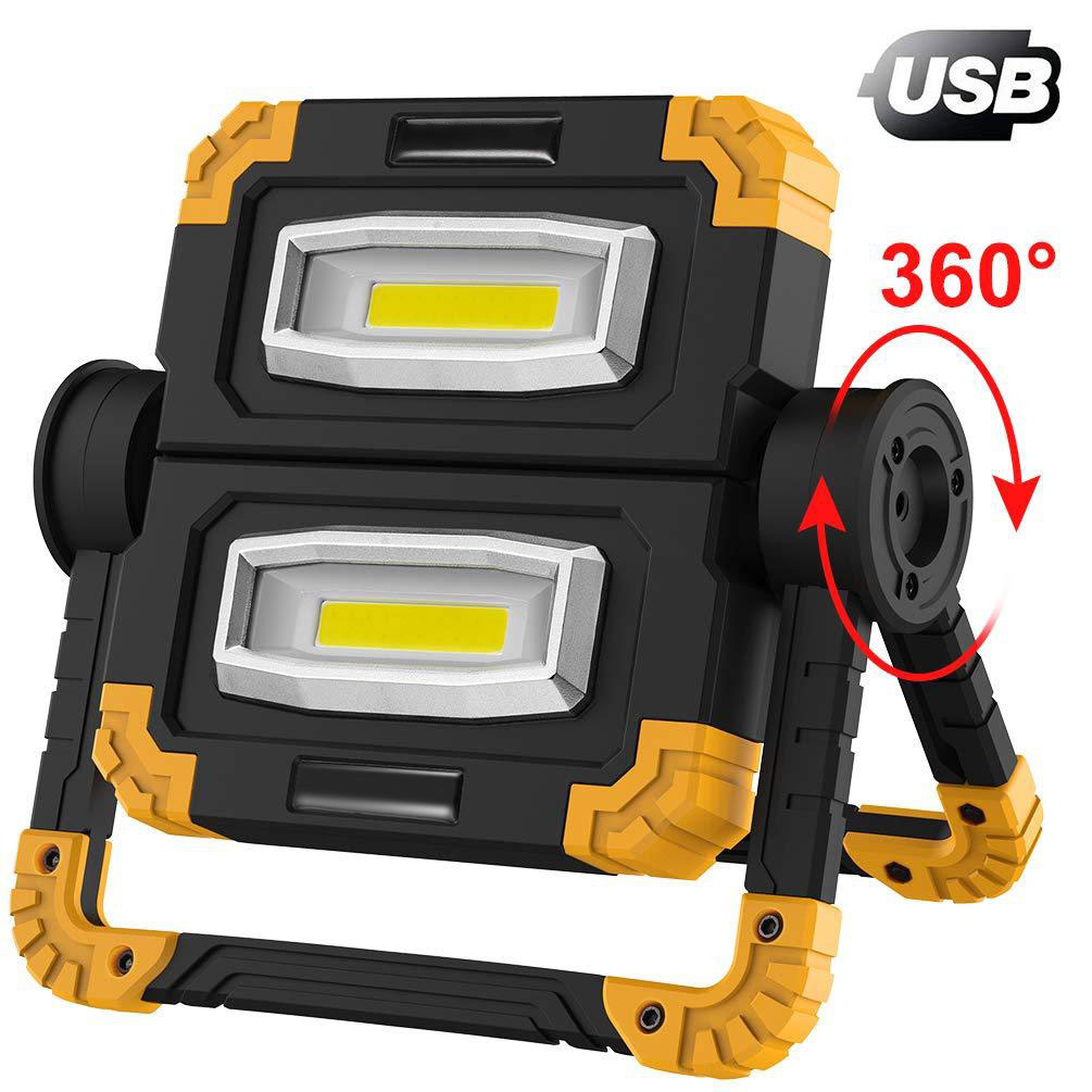 （A-TION）LED Work Light Rechargeable Folding Flood Light 20W 1500LM ...
