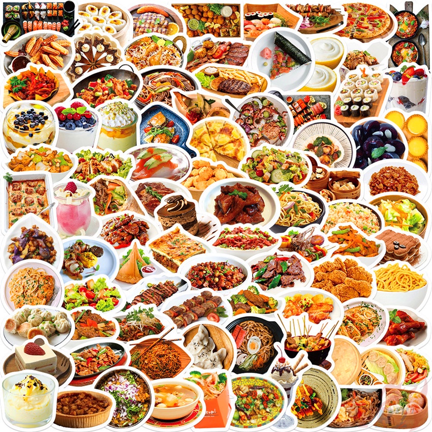 Real Delicious Food Series 01 Mini Stickers 90Pcs/Set DIY Fashion Mixed ...