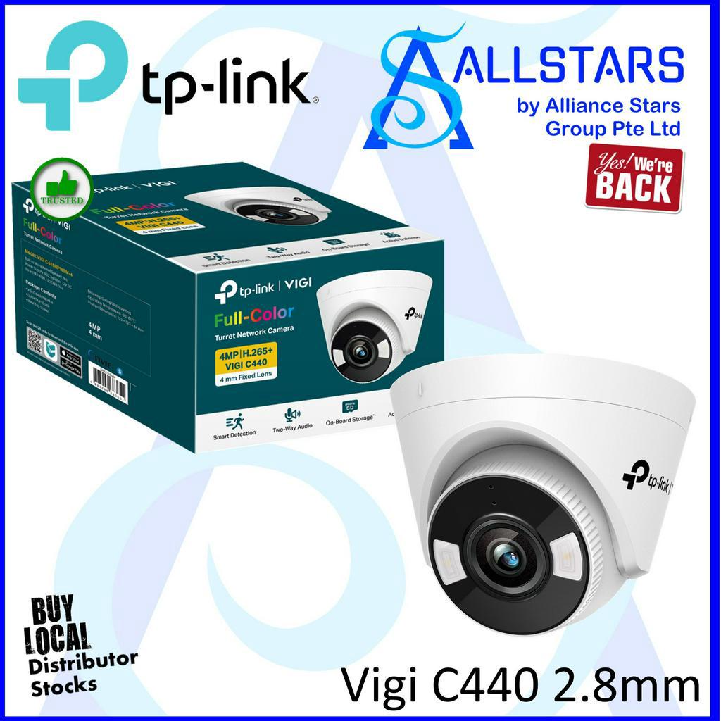 Tplink / TP-Link Vigi C440 เลนส์คงที่ / POE, 4MP , H265+ Full Color ...