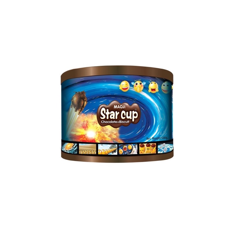 มาโอจิ สตาร์ คัพ ช็อกโกแลต ดิพ บิสกิต / Maoji Star Cups Chocolate Dip Biscuits | Shopee Thailand