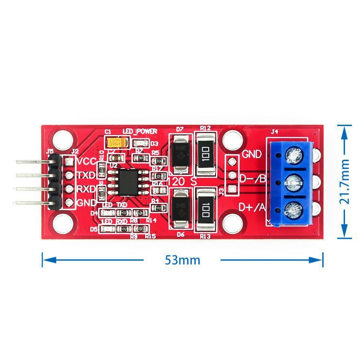 Single chip microcomputer TTL to RS485 module 485 to serial port UART level mutual conversion ...