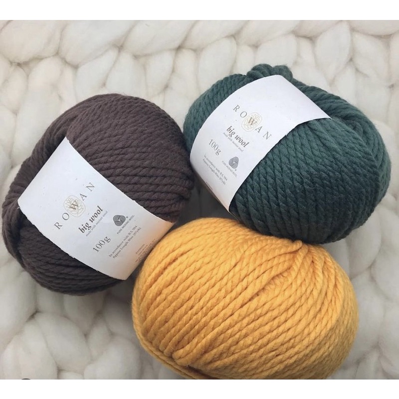ROWAN Big Wool ไหมพรม merino wool 100% made in Romania | Shopee Thailand