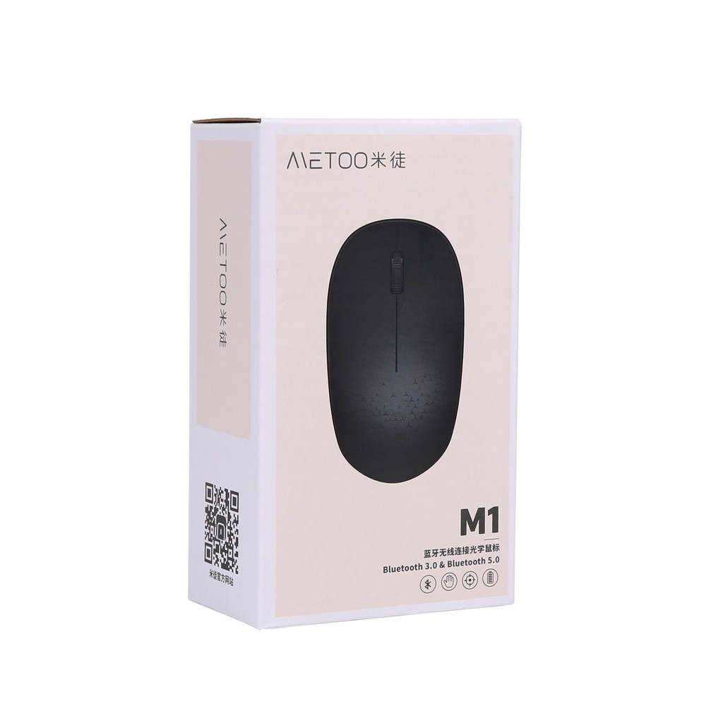 METOO รุ่น M1 Bluetooth Optical Mouse เมาส์ไร้สาย คลิกไร้เสียง (สีดำ ...