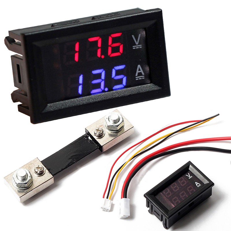 ดิจิตอลโวลต์มิเตอร์ แอมป์มิเตอร์ วัดกระแส วัดแรงดัน ดีซี 0-100V 0-100A ... ดิจิตอลโวลต์มิเตอร์ แอมป์มิเตอร์ วัดกระแส วัดแรงดัน ดีซี 0-100V 0-100A ...