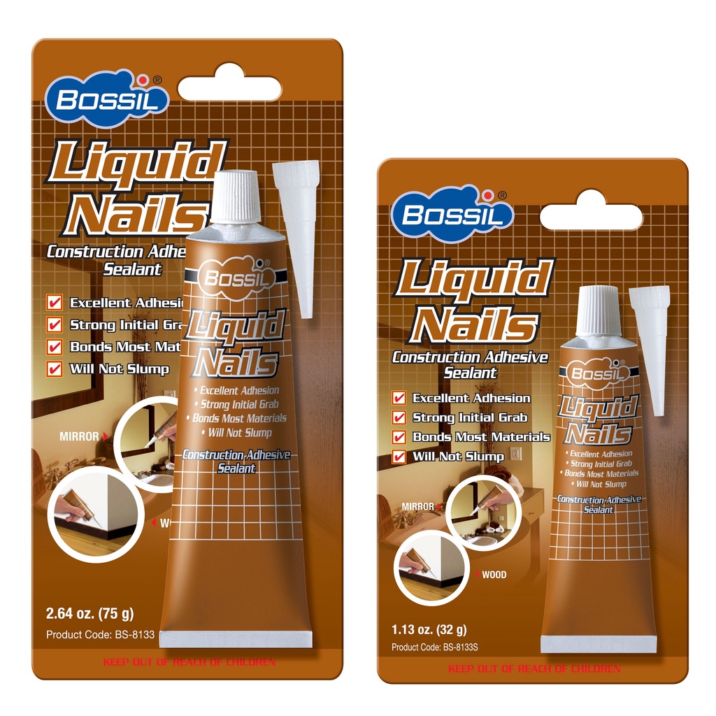 Bossil Liquid Nails กาวตะปู กาวยึดติดผนัง เพดาน แรงยึดเกาะดีเยี่ยม BS ...