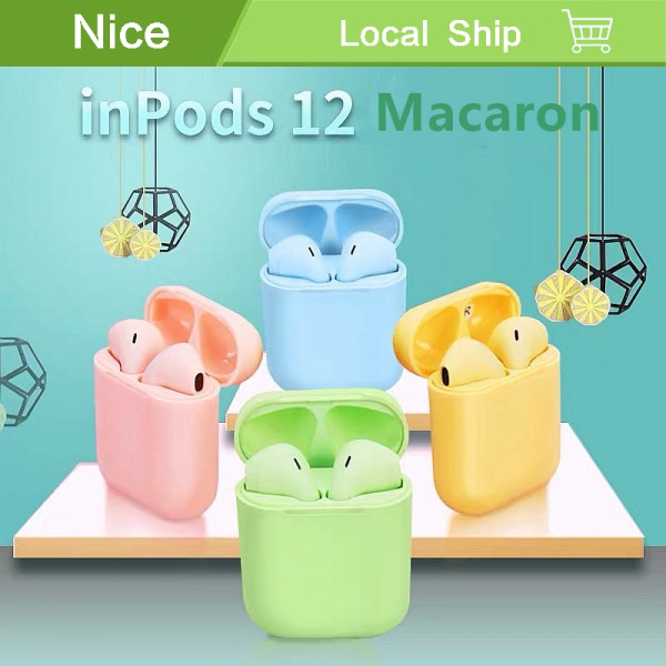 【จัดส่งในพื้นที่】หูฟัง Bluetooth earphone แท้ inpods12/ i12 earbuds ...