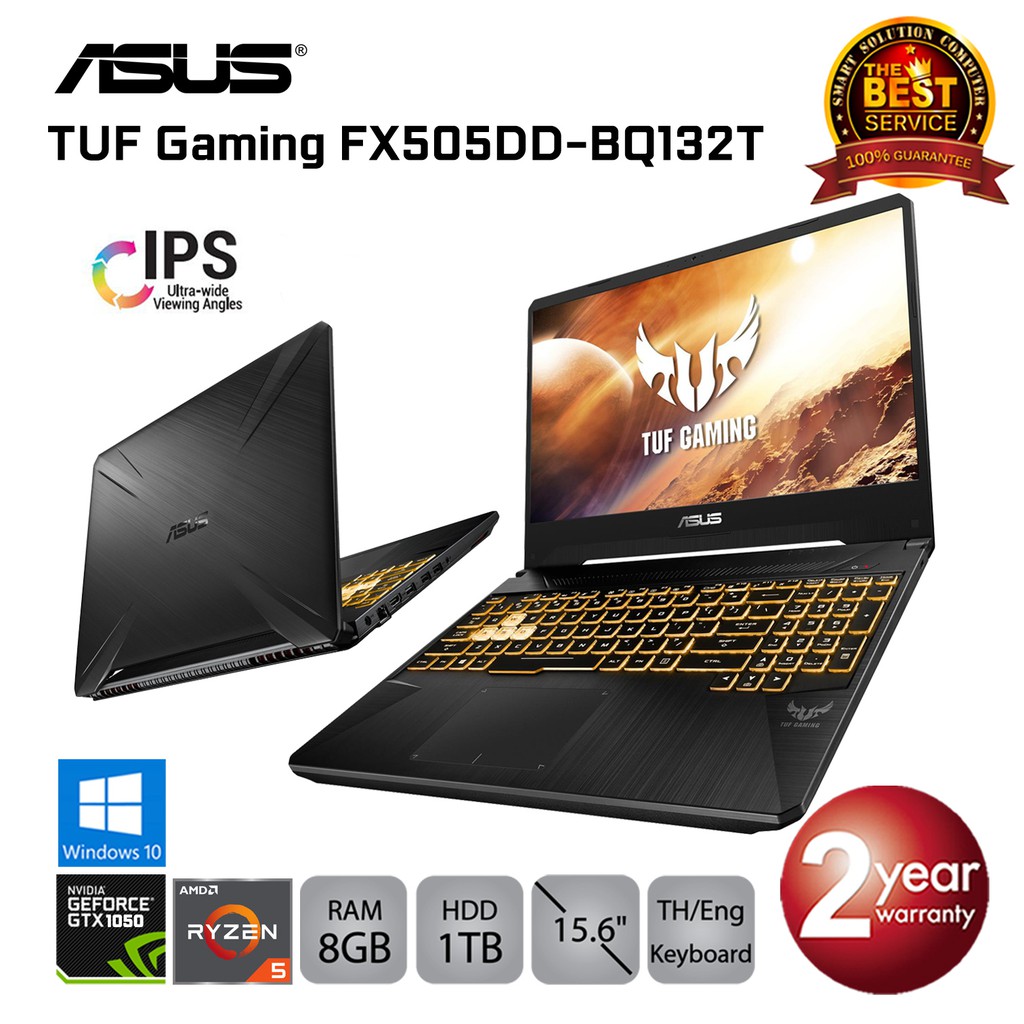 Asus TUF Gaming FX505DD-BQ132T AMD Ryzen 5/8GB/1TB/GTX1050 3GB/15.6/Win10 (Black) | Shopee Thailand