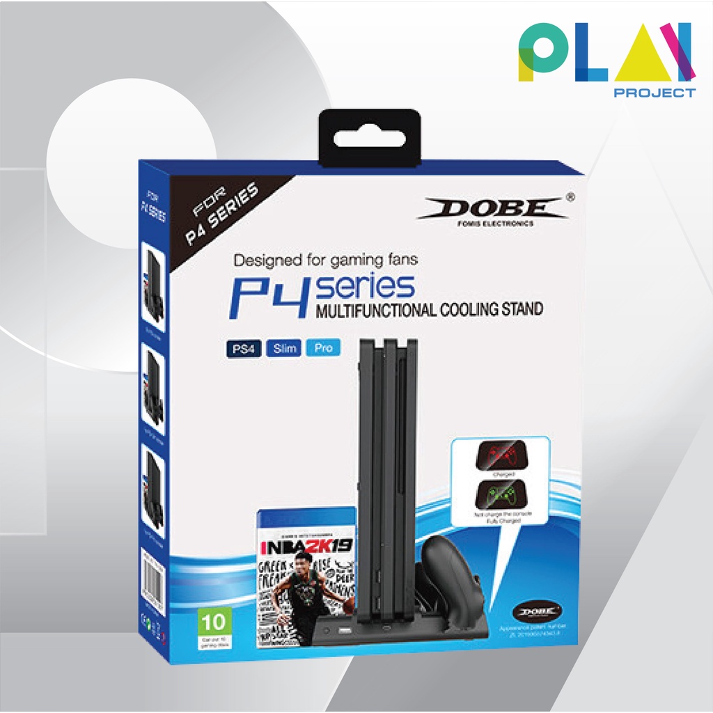 ขาตั้งเครื่อง Ps4 Pro/Slim Dobe [มีไฟบอกสถานะการชาร์จจอย] [Stand for ...