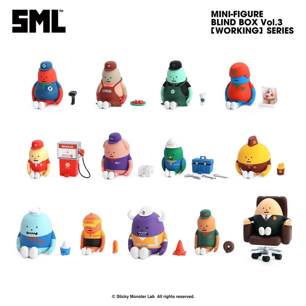 [แบบแยก] SML Mini Figure Working series ลิขสิทธิ์แท้ 🔧 Sticky Monster ...