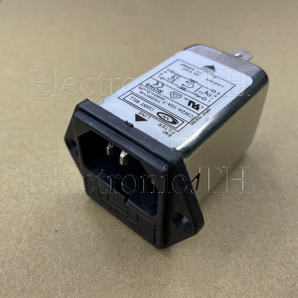 EMI FILTER CANNY WELL CW2A-10A-T ตัวกรองสัญญาณรบกวน NOISE ต่างๆ ที่จะเข้ามาในระบบไฟ | Shopee ...