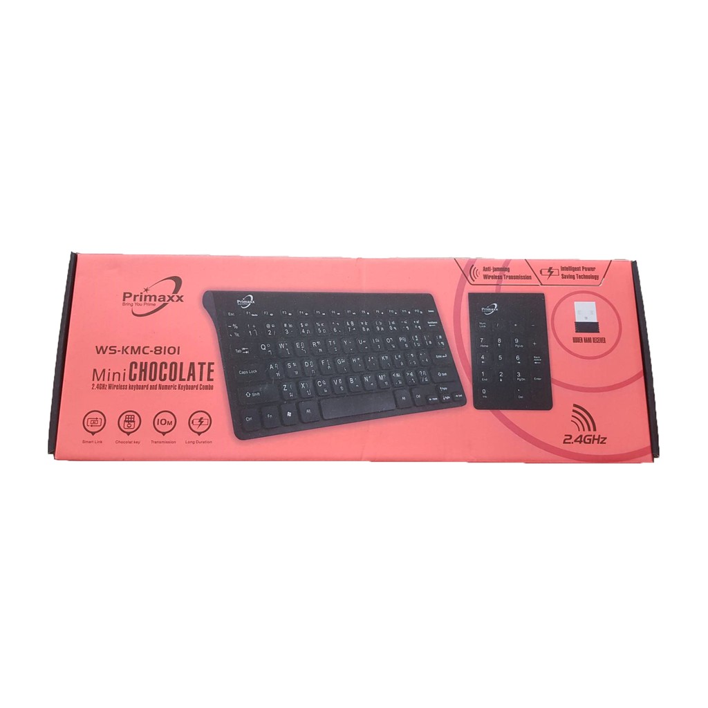 ชุดคีบอร์ดไร้สาย Primaxx Wireless keyboard + Numeric รุ่น WS-KMC-8101 ...