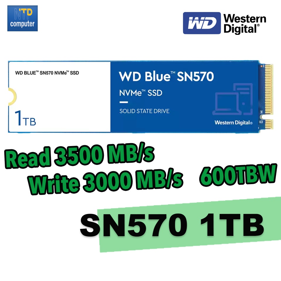 SSD WD BLUE SN570 1TB NVMe Gen3 x4 Solid-State Drive | Shopee Thailand
