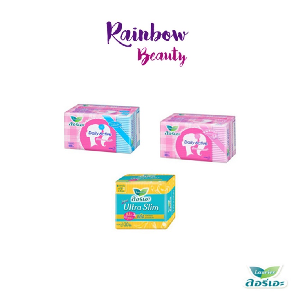 Laurier Super Ultra Slim 17cm. 20ชิ้น/ Laurier Daily Clean แบบบาง 40 ...