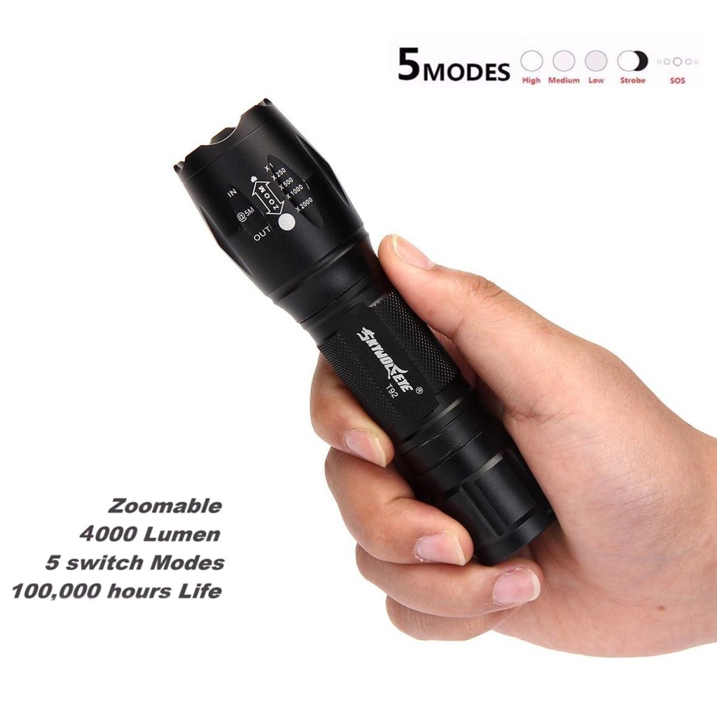 ไฟฉาย SkyWolfeye XM-LT6 CREE 4000LM LED Flashlight Tactical G700X800 ...