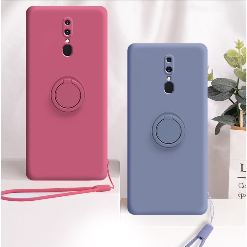 Oppo F11 Pro F7 F1S A37 ขาตั้งแม่เหล็กเคสซิลิโคนเหลวพร้อมเคสโทรศัพท์แบบ ...