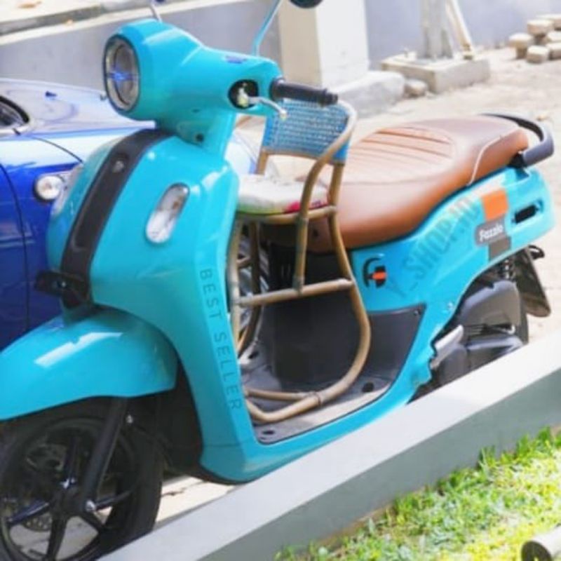 Fazzio Motorcycle เบาะหนังกันลื่นสีน้ําตาลเงิน Custom Variations ...