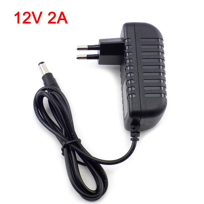 Dc 12V2A แหล่งจ่ายไฟ Adaptor 5.5 มม.AC 100-240V ถึง DC 12V 2A Transformer EU ปลั๊กสําหรับ LED ...