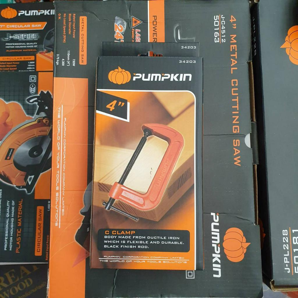 PUMPKIN C Clamp ปากกาจับงานตัวซี ขนาด 6 นิ้ว - 2 นิ้ว ปากกาจับชิ้นงาน ...