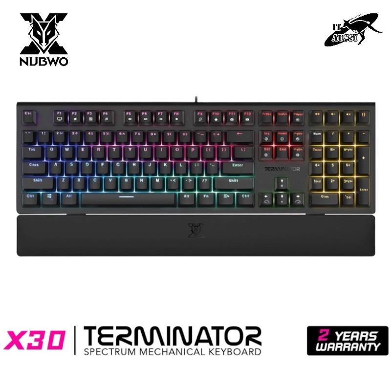 Nubwo X30 Terminator Black Edition RGB mechanical keyboard ดีไซน์สวย ...
