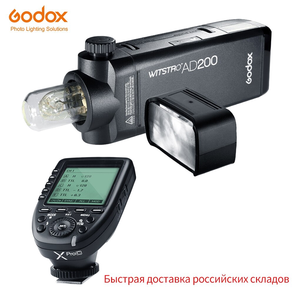Godox AD200 200Ws TTL GN60 HSS Flash ในตัว 2.4G ไร ้ สายและ Xpro-C/N/F/S/O/P เครื ่ องส ่ ง ...