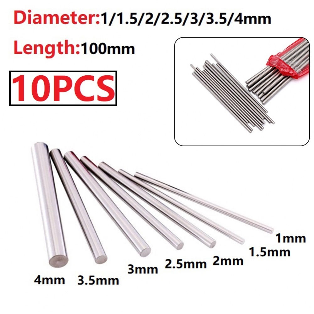 10pc Round Bar Straight Shank Metric Carbide Tungsten Steel Rod Lathe ...