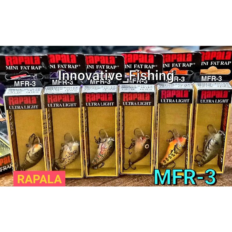 เหยื่อปลอมตกปลา Rapala Mini Fat Rap UL (MFR-3) | Shopee Thailand