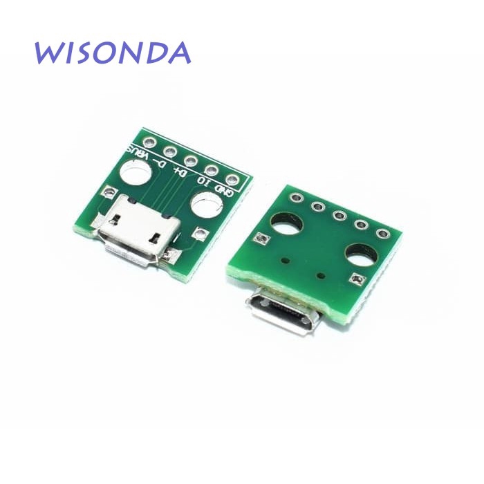 Wisonda อะแดปเตอร์แปลง PCB Micro USB เป็น DIP 2.54 มม. 5pin ตัวเมีย ...