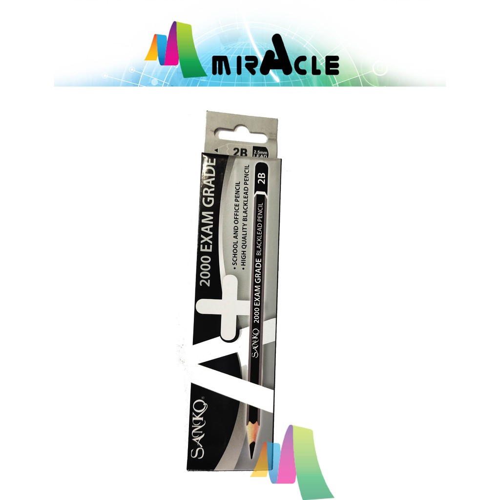 ปากกาสอบ 2000 2B SANKO 12 ชิ้น / กล่อง | Shopee Thailand