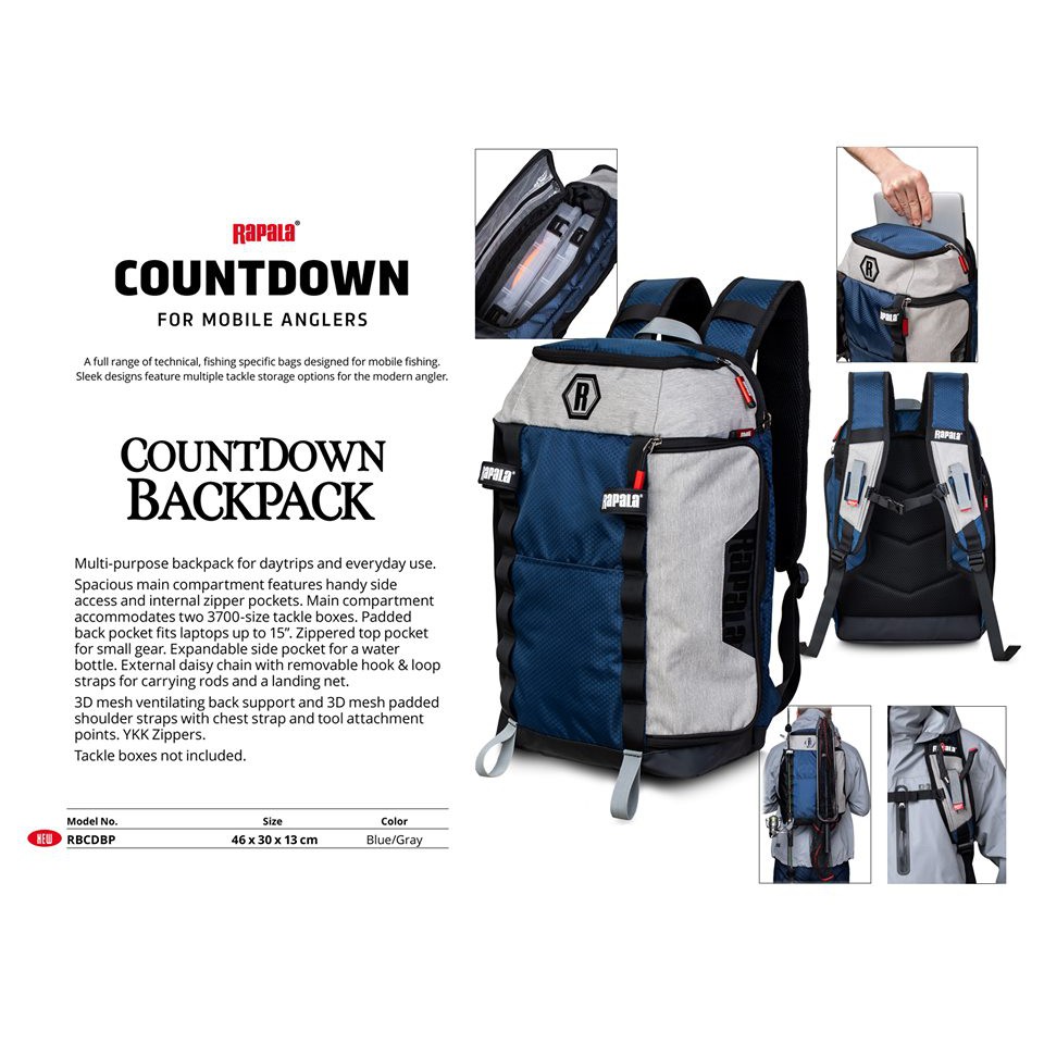 กระเป๋า สะพายหลัง RAPALA Countdown รุ่น RBCDBP Back pack | Shopee Thailand