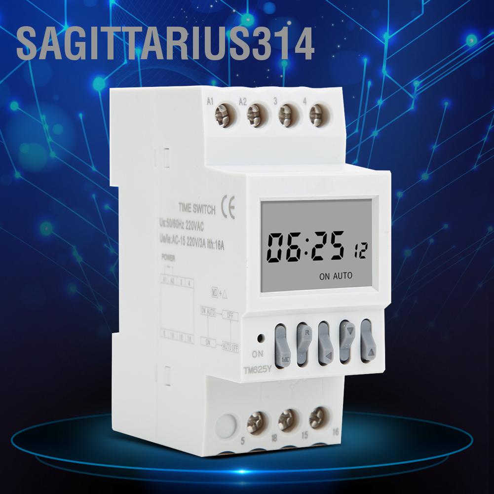 Sagittarius314 TM625Y Annual Cycle Timer Relay Power Switch Din Rail 12 ...