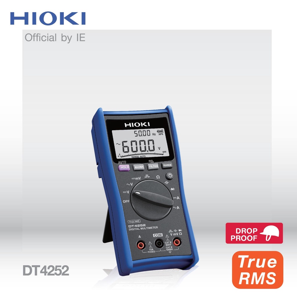 HIOKI DT4252 ดิจิตอลมัลติมิเตอร์ (Digital Multimeters) คำนวณแบบ TrueRMS ตรวจจับอัตโนมัติสูงสุด ...