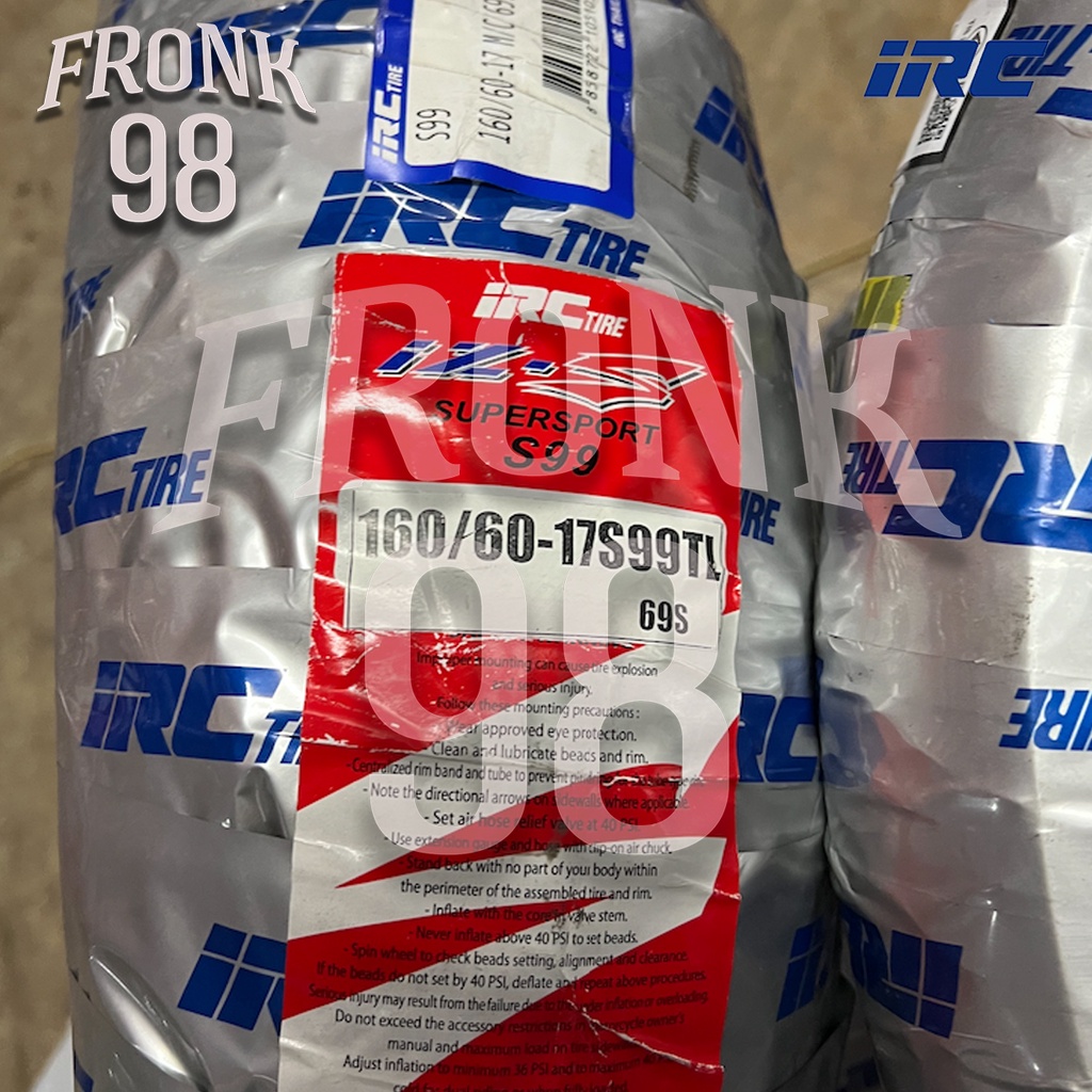 IRC IZ-Ss S99T ขอบ17 TL ยางรถมอเตอร์ไซค์ : CBR ,R3 ,Z300 ,NINJA ,WAVE ,MIO | Shopee Thailand