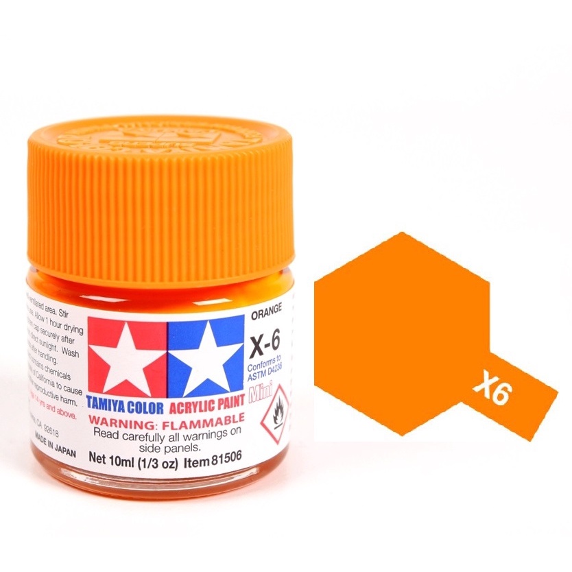 สีอะคริลิค TAMIYA ACRYLIC X-1 81501, X-2 81502, X-3 81503, X-4 81504, X ...