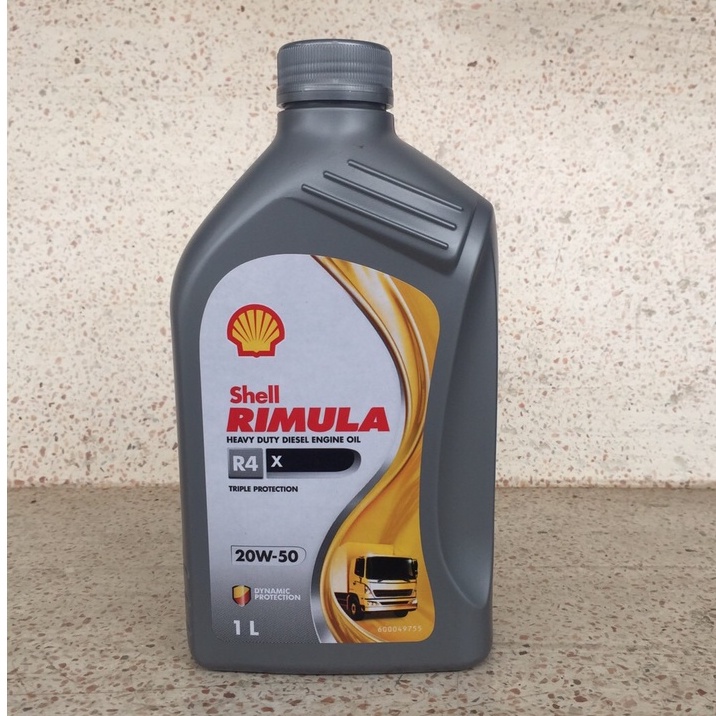 Shell Rimula R4X 15W-40 & 20W-50 ขนาด1ลิตร มาตรฐานAPI:CI-4 ...