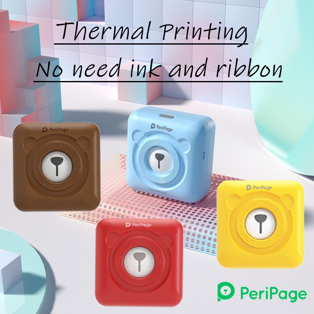 ♚Peripage Bluetooth Mini Thermal Printer Mobile Pocket Lable Portable ...