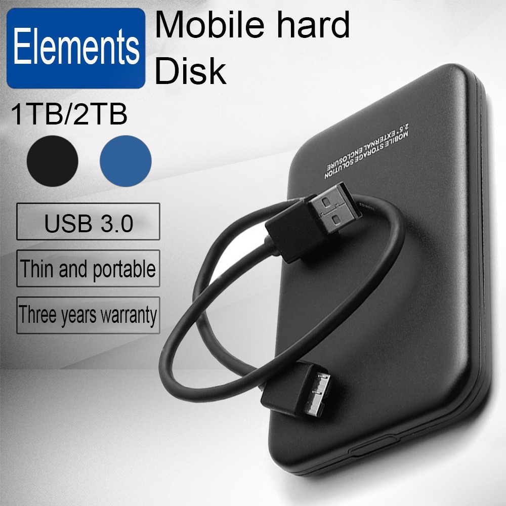 Usb 3.0 1TB/2TB WD Element HDD HD Harddisk Harddrive Hard Disk ภายนอก ...